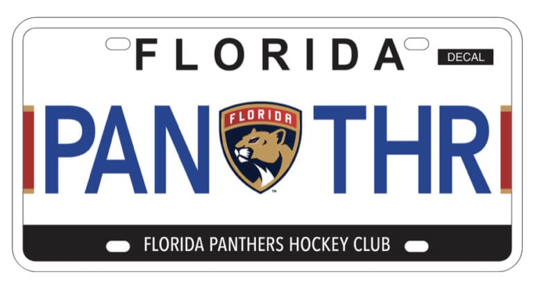 Tag, You’re It: Florida Panthers Redesign State License Plate