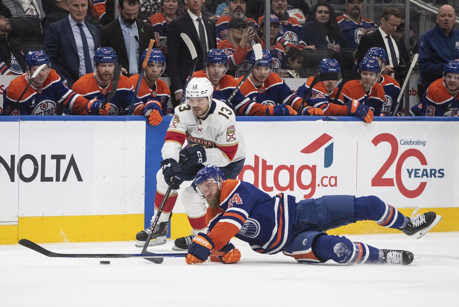 Watch It Again: Reinhart Scores Goal Off Head of Edmonton Goalie